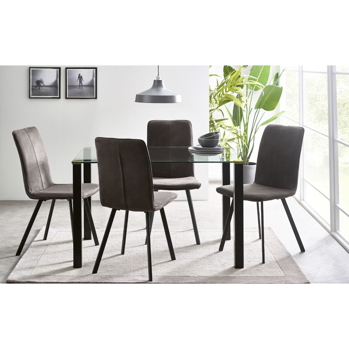 Piero Rectangular Table & 4 Monroe Chairs – LAVESSO