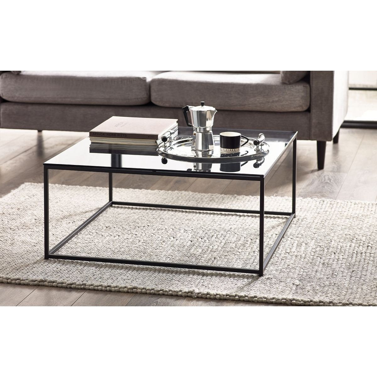 Chicago Square Coffee Table - Smoked Glass – Lavesso